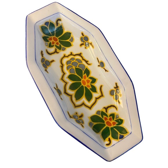 Unmarked | Dining | Vintage Floral Oval Octagon Condiment Candy Dish ...